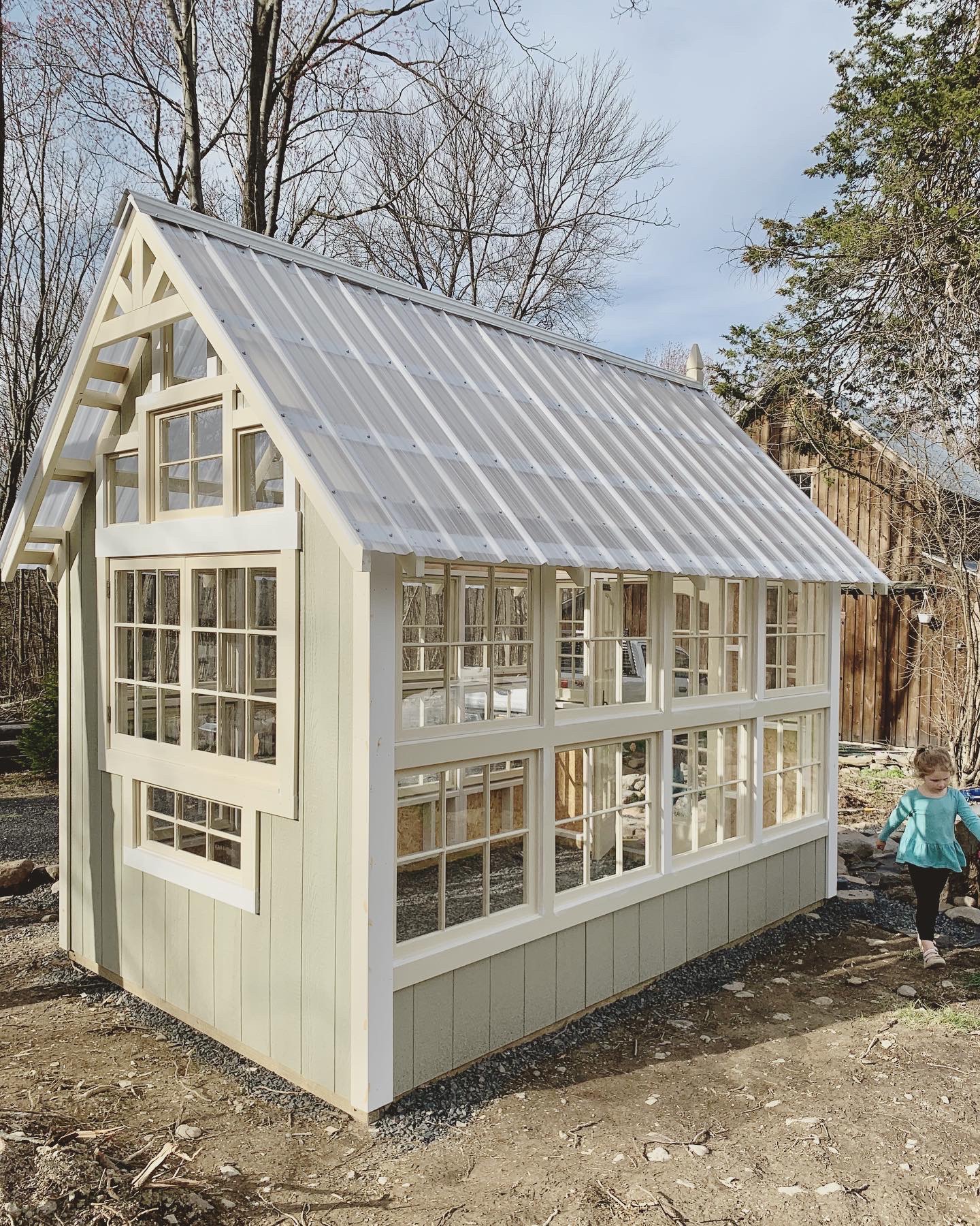 DIY Greenhouse Built with Repurposed Windows - lifeonfern.com