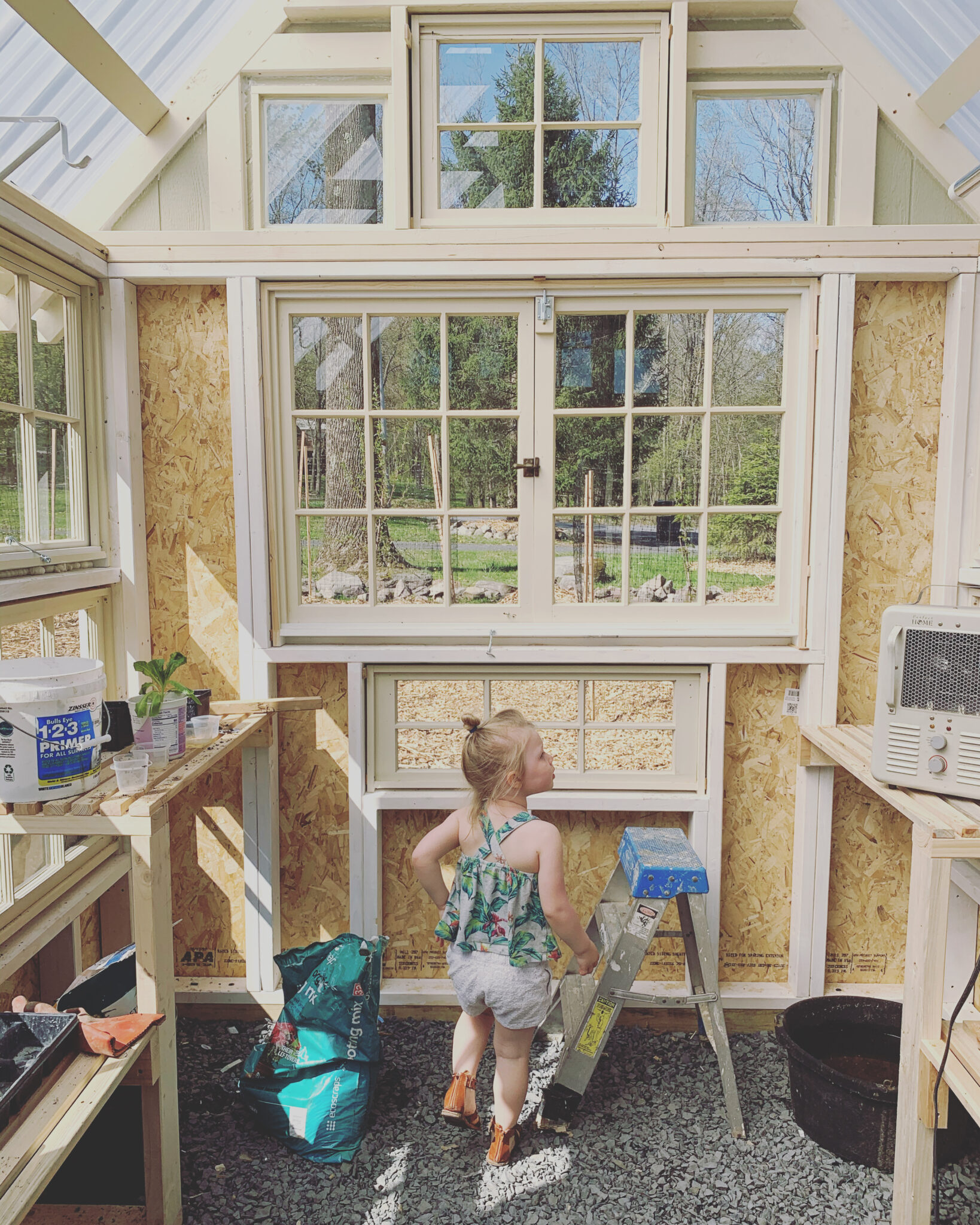 DIY Greenhouse Built with Repurposed Windows - lifeonfern.com