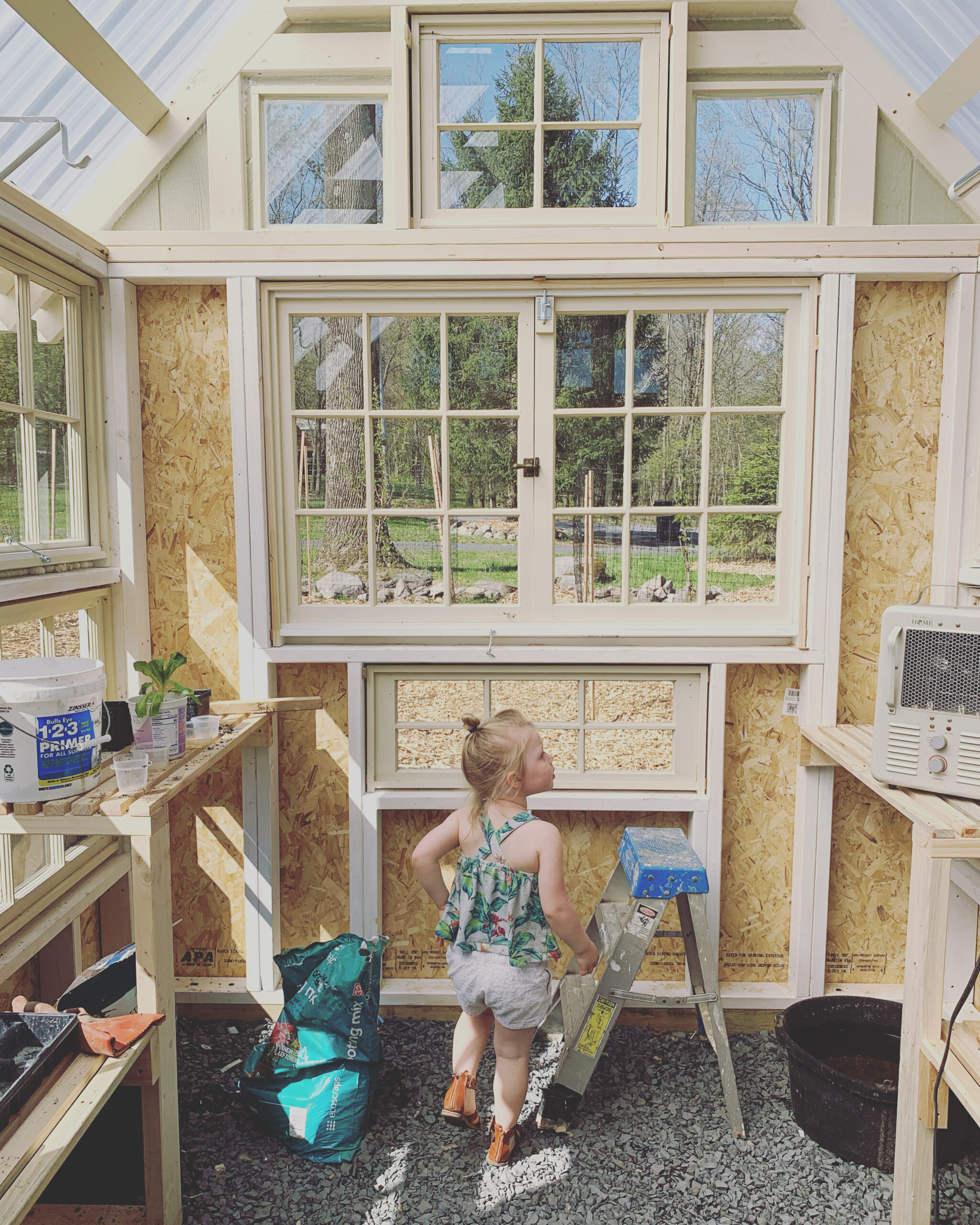 DIY Greenhouse Built with Repurposed Windows - lifeonfern.com