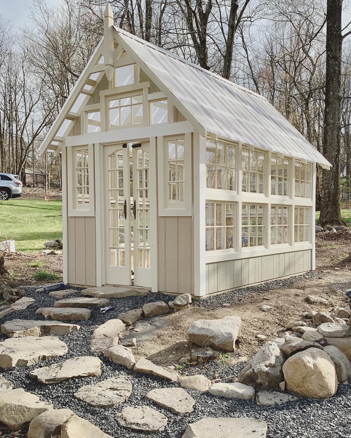 DIY Greenhouse Built with Repurposed Windows - lifeonfern.com